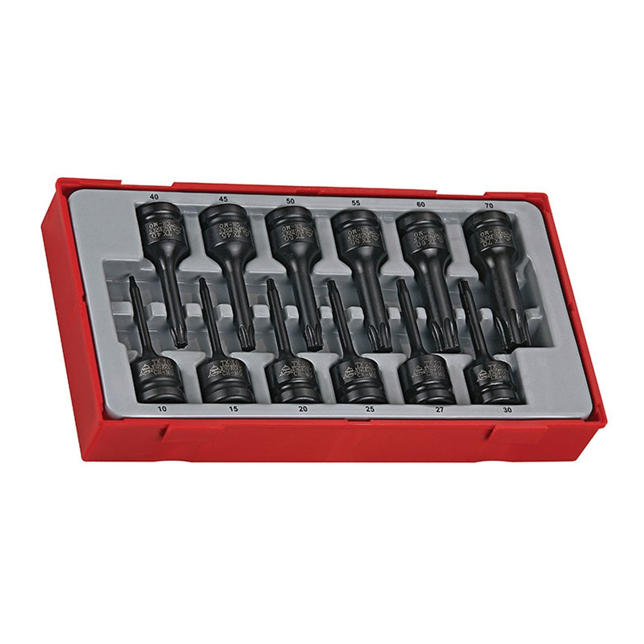 Teng Tools TT9212TX 1 2 Drive Impact TX Bit Socket Set 12 Sockets in TC Tray